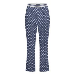 Stoffhose Betty Barclay "Damen Slim Fit", Damen, Gr. 36, Normalgr&ouml;&szlig;en, dunkelblau, wei&szlig;, Obermaterial: 88% Polyester, 12% Elasthan, slim fit 3/4-L&auml;nge, Hosen Stoffhose