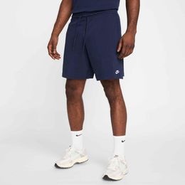 Shorts Nike Sportswear "Nike Club Men's Knit Shorts", Herren, Gr. L, N-Gr, obsidian, wei&szlig;, Obermaterial: 100% Baumwolle, Hosen Shorts, atmungsaktives Material, relaxte Passform, mit Eingrifftaschen