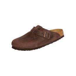 Pantolette Birkenstock "Boston OL Habana", Damen, Gr. 36, braun (habana), Obermaterial: 100% Rindnubukleder CNU., Schuhe Pantolette