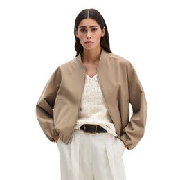 Marc O'Polo Outdoorjacke MARC O'POLO "aus Technical Wool Blend", Damen, Gr. 42, soft mocca, Obermaterial: 53% Polyester, 43% Wolle, 4% Elasthan. Futter: 95% Polyester, 5% Elasthan, unifarben, relaxed fit, B&uuml;ndchen, Jacken Outdoorjacke