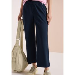 Cecil Damen Stoffhose "Style Neele"universal blau (l&auml;nge 26), Gr. S, unifarben, Web, Obermaterial: 66% Baumwolle, 30% Polyester, 4% Elasthan, Hosen,