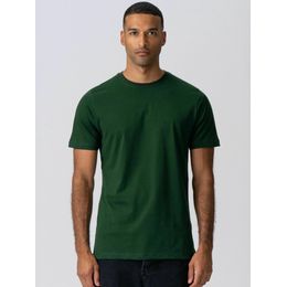Kurzarmhemd TEESHOPPEN "TEESHOPPEN T-shirt Organic Basic", Herren, Gr. XL, Normalgr&ouml;&szlig;en, dunkelgr&uuml;n, Obermaterial: 100% Baumwolle, Hemden