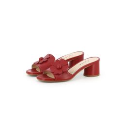 Evita DORI women's mules - smooth leather dark red - 34