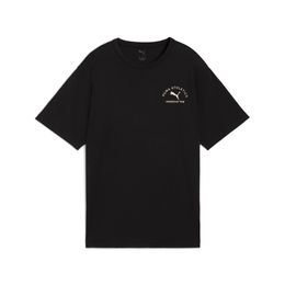 T-Shirt Puma "CLASS RELAXED TEE", Damen, Gr. S, schwarz (Puma schwarz), Jersey, Obermaterial: 100% Baumwolle, unifarben, relaxed fit normal, Rundhals, Shirts T-Shirt, Kurzarm, ohne Verschluss, Rundhalsausschnitt