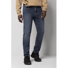 5-Pocket-Jeans MEYER "M5 Slim", Herren, Gr. 32, L&auml;nge 34, dunkelblau used, 96% Baumwolle, 4% Elasthan, unifarben, slim fit lang, Jeans 5-Pocket-Jeans, L&auml;ssiger Jeans aus der M/5 by MEYER Serie