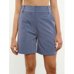 Shorts LIBERT&Eacute; ESSENTIEL "Libert&eacute; Essentiel Shorts FREDDY", Damen, Gr. L, Normalgr&ouml;&szlig;en, denim blau, Obermaterial: 65% Viskose, 30% Polyester, 5% Elasthan, Hosen Shorts