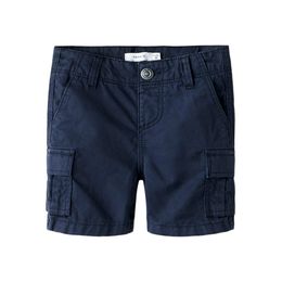 Cargoshorts name it "NMMRYAN STRAIGHT CARGO SHORTS 1060-DN TB", Jungen, Gr. 104, N-Gr, salute, Web, Obermaterial: 100% Baumwolle, unifarben, ca. Mitte Oberschenkel, Hosen