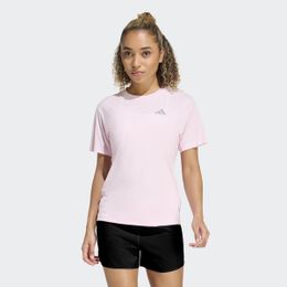 Laufshirt adidas Performance "RUN ESS TEE W", Damen, Gr. XS, clear pink, Obermaterial: 100% Polyester, Rundhals, Shirts Laufshirt