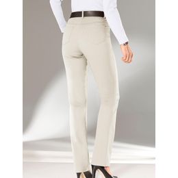 5-Pocket-Jeans Casual Looks, Damen, Gr. 20, Kurzgr&ouml;&szlig;en, wei&szlig; (wollwei&szlig;), 98% Baumwolle, 2% Elasthan, unifarben, lang, Jeans 5-Pocket-Jeans