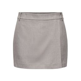 Hosenrock Only "ONLLINDA HW MEL SKORT TLR NOOS", Damen, Gr. M, fungi detail:melange, Web, Obermaterial: 97% Polyester, 3% Elasthan, meliert, kurz, R&ouml;cke, Materialmix