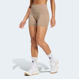 Shorts adidas Performance "WE KNIT 4IN SH", Damen, Gr. XS, N-Gr, chalky braun, normal, gr., Obermaterial: 74% Polyamid, 20% Polyester, 6% Elasthan, Hosen Shorts, f&uuml;r Training, mit CLIMACOOL Technologie, schnell trocknend
