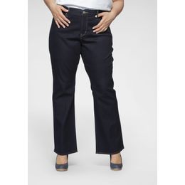 LEVI'S&reg; PLUS Bootcut-Jeans LEVI'S PLUS "315", Damen, Gr. 20 (52), L&auml;nge 34, blau (rinsed), Denim/Jeans, Obermaterial: 80% Baumwolle, 19% Polyester, 1% Elasthan, bootcut fit lang, Jeans, Shaping