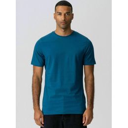 Kurzarmhemd TEESHOPPEN "TEESHOPPEN T-shirt Organic Basic", Herren, Gr. L, Normalgr&ouml;&szlig;en, petrol blau, Obermaterial: 100% Baumwolle, Hemden