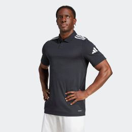 Poloshirt adidas Performance "SQ25 C POLO", Herren, Gr. M, schwarz-wei&szlig; (schwarz, wei&szlig;), Obermaterial: 65% Polyester, 35% Baumwolle, Shirts
