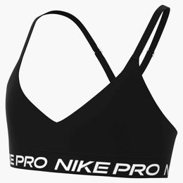 Sport-BH Nike "G NP INDY BRA", M&auml;dchen, Gr. M, N-Gr, schwarz, Jersey, Obermaterial: 83% Polyester, 17% Elasthan, BHs Sport-BH, f&uuml;r Kinder, bequemer Halt beim Training, sportlicher Stil