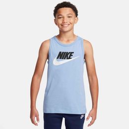 T-Shirt Nike Sportswear "K NSW TANK TEE", M&auml;dchen, Gr. L, hydrogen blau, Obermaterial: 100% Baumwolle, normal, Rundhals, Shirts T-Shirt, &auml;rmelloses Design, Rundhalsausschnitt, ohne Verschluss, ohne Kragen