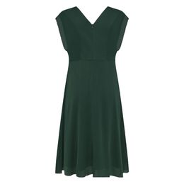 Chiffonkleid Zero "Damen mit R&uuml;schen", Damen, Gr. 34, Normalgr&ouml;&szlig;en, gr&uuml;n forest, Obermaterial: 100% Polyester. Futter: 100% Viskose, unifarben, A-Linie kurz, V-Ausschnitt, Kleider Chiffonkleid, Perlen