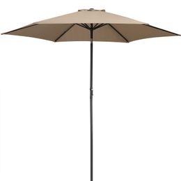 Kingsleeve Sonnenschirm Taupe Alu &Oslash;300cm UV-Schutz 80+