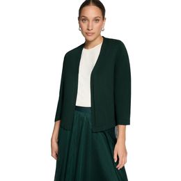 Strickjacke Zero "Damen mit 3/4 Arm", Damen, Gr. 34, gr&uuml;n (gr&uuml;n forest), Obermaterial: 60% Viskose, 40% Baumwolle, Basic, normal, V-Ausschnitt, Strickjacken Strickjacke, Plain/ ohne Details