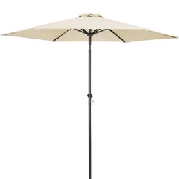 Kingsleeve Sonnenschirm Beige Alu &Oslash;300cm UV-Schutz 80+
