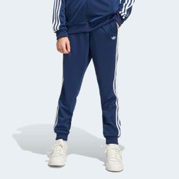 Sporthose adidas originals "SST TRACK PANTS", M&auml;dchen, Gr. 128, N-Gr, night indigo, wei&szlig;,, Obermaterial: 100% Polyester, Hosen Sporthose