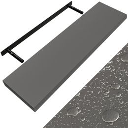 Casaria Wandregal Schweberegal 90cm Grau + Halterung