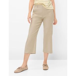 Boyfriend-Hose RAPHAELA BY Brax "Style PAM CULOTTE", Damen, Gr. 38, Normalgr&ouml;&szlig;en, beige, Web, 61% Leinen, 18% Viskose, 18% Baumwolle, 3% Elasthan, Hosen