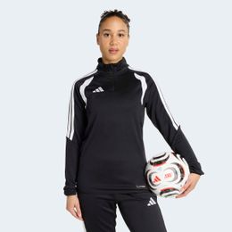 Trainingsshirt adidas Performance "TIRO26L TR TOPW", Damen, Gr. XXL, schwarz, wei&szlig;, Obermaterial: 100% Polyester, normal, Rundhals, Shirts, mit Rei&szlig;verschluss bis zur Brust, mit Climacool-Technologie