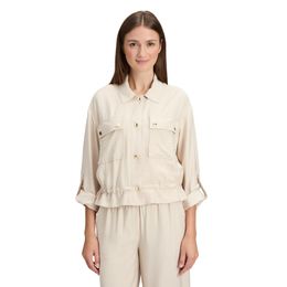 BETTY & CO Jackenblazer BETTY & CO "Damen mit aufgesetzten Taschen", Damen, Gr. 38, grau, Obermaterial: 89% Viskose, 11% Polyamid, l&auml;ssig geschnitten normal, Blazer