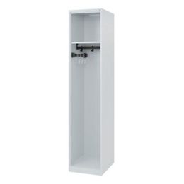 C+P Feuerwehrspind Evolo, Modell EXPERT, 1 Abteil, B 400 x T 500 x H 1850 mm, Bodengleiter, lichtgrau RAL 7035