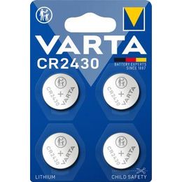 Varta Knopfzelle LITHIUM Coin CR2430, Spannung 3 V, Packung mit 4 St&uuml;ck