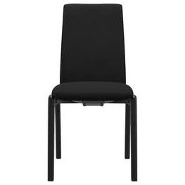 Polsterstuhl stressless "Laurel", schwarz (schwarz dinamica, schwarz), B:57cm H:92cm T:59cm, Microfaser DINAMICA (88% Polyester, 12% Polyurethan), St&uuml;hle, Polsterstuhl, Low Back, Gr&ouml;&szlig;e M, mit abgerundeten Beinen in Schwarz