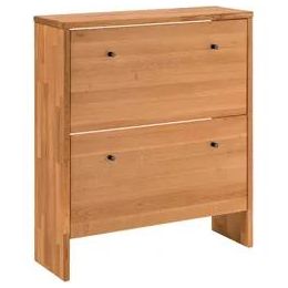 Kombikommode Home Affaire "Dura Kommode Schrank Schuhschrank", braun (wildeiche), B:82cm H:95cm T:27cm, Massivholz, Sideboards, Kombikommode, aus FSC-zertifizierten Massivholz, Breite 82 cm