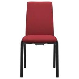 Polsterstuhl stressless "Laurel", rot (berry rot dinamica, schwarz), B:57cm H:92cm T:59cm, Microfaser DINAMICA (88% Polyester, 12% Polyurethan), St&uuml;hle, Polsterstuhl, Low Back, Gr&ouml;&szlig;e M, mit abgerundeten Beinen in Schwarz