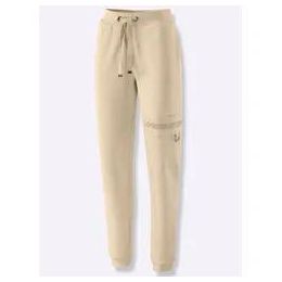 Jogger Pants Inspirationen, Damen, Gr. 46, Normalgr&ouml;&szlig;en, beige (sand), 47% Baumwolle, 47% Modal, 6% Elasthan, unifarben, lang, Hosen