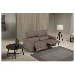2,5-Sitzer Egoitaliano "Capucine Breite 200cm, hoher Sitzkomfort", braun (mud), B:200cm H:99cm T:97cm, Sofas, wahlweise mit elektrisch oder manuell verstellbarer Relaxfunktion