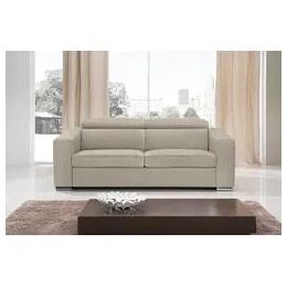 Schlafsofa Egoitaliano "Cabiria, Design und super Sitz- und Liegekomfort", grau (opal grau), B:226cm H:97cm T:103cm, Luxus-Micofaser Lederoptik (100% Polyester) ist ein neues technisches Gewebe mit einem visuellen und taktilen Aspekt, der dem Nubuk sehr nahe kommt, mit innovativen Eigenschaften. Seine au&szlig;erordentliche Weichheit kommt von einem exklusiven Produktionsprozess, der Unreinheiten und Un