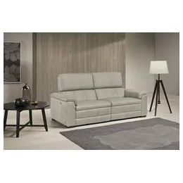2,5-Sitzer Egoitaliano "Capucine Breite 200cm, hoher Sitzkomfort", grau (opal grau), B:200cm H:99cm T:97cm, Sofas, wahlweise mit elektrisch oder manuell verstellbarer Relaxfunktion