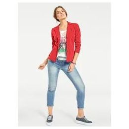 Jerseyblazer Heine "Jersey-Blazer", Damen, Gr. 38, orange (koralle), 100% Baumwolle, Blazer, Topseller