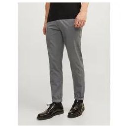Jack & Jones Chinohose JACK & JONES "JPSTMARCO JJFURY AKM", Herren, Gr. 32, L&auml;nge 30, grau (drizzle), Web, Obermaterial: 98% Baumwolle, 2% Elasthan, unifarben, slim fit normal, Hosen Chinohose