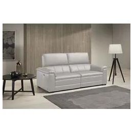 2,5-Sitzer Egoitaliano "Capucine Breite 200cm, hoher Sitzkomfort", grau (stone), B:200cm H:99cm T:97cm, Sofas, wahlweise mit elektrisch oder manuell verstellbarer Relaxfunktion