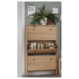 Kombikommode Home Affaire "Dura Kommode Schrank Schuhschrank", braun (buche), B:82cm H:133cm T:27cm, Massivholz, Sideboards, Kombikommode, aus FSC-zertifizierten Massivholz, Breite 82 cm