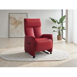 Sit & More TV-Sessel SIT & MORE "Cremona Comfort Plus", feuerrot, B:87cm H:112cm T:89cm, Sessel, bis 200 Kg belastbar, mit Herz-Waage Funktion