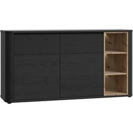 Sideboard FORTE, cabazone eiche, artisan eiche, B:160cm H:83,1cm T:41,3cm, Holzwerkstoff, Sideboards, Sideboard, B/H/T 160/83,1/41,3 cm, Stauraum, MDF Front