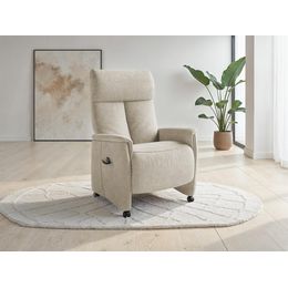 Sit & More TV-Sessel SIT & MORE "Cremona Comfort Plus", silber, B:87cm H:114cm T:89cm, 100% Polyester, Sessel, bis 200 Kg belastbar, mit Herz-Waage Funktion