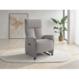Sit & More TV-Sessel SIT & MORE "Cremona Comfort Plus", silber, B:87cm H:116cm T:89cm, 100% Polyester, Sessel, bis 200 Kg belastbar, mit Herz-Waage Funktion
