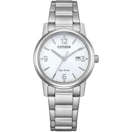 Solaruhr Citizen, silberfarben, Armbanduhren, Damen, Armbanduhr, Damenuhr, Edelstahlarmband, analog, Datum, Eco-Drive