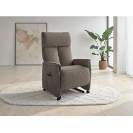 Sit & More TV-Sessel SIT & MORE "Cremona Comfort Plus", cappuccino, B:87cm H:112cm T:89cm, 100% Polyester, Sessel, bis 200 Kg belastbar, mit Herz-Waage Funktion