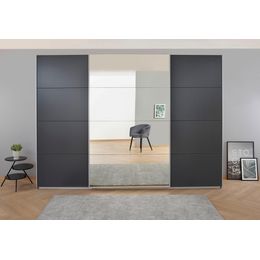 Schwebet&uuml;renschrank Rauch "Kleiderschrank Schrank Garderobe KOLUNA mit Spiegel", graumetallic, B:315cm H:229cm T:62cm, Holzwerkstoff, Schr&auml;nke, Schwebet&uuml;renschrank, Breiten 203/271/315/360 cm H&ouml;hen 210/229 cm MADE IN GERMANY
