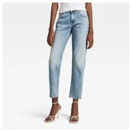 G-Star Raw Boyfriend-Jeans G-STAR "Kate Boyfriend", Damen, Gr. 30, L&auml;nge 34, blau (light indigo), Denim/Jeans, Obermaterial: 99% Baumwolle, 1% Elasthan, straight fit normal, Jeans, mit authentischen Used Effekten
